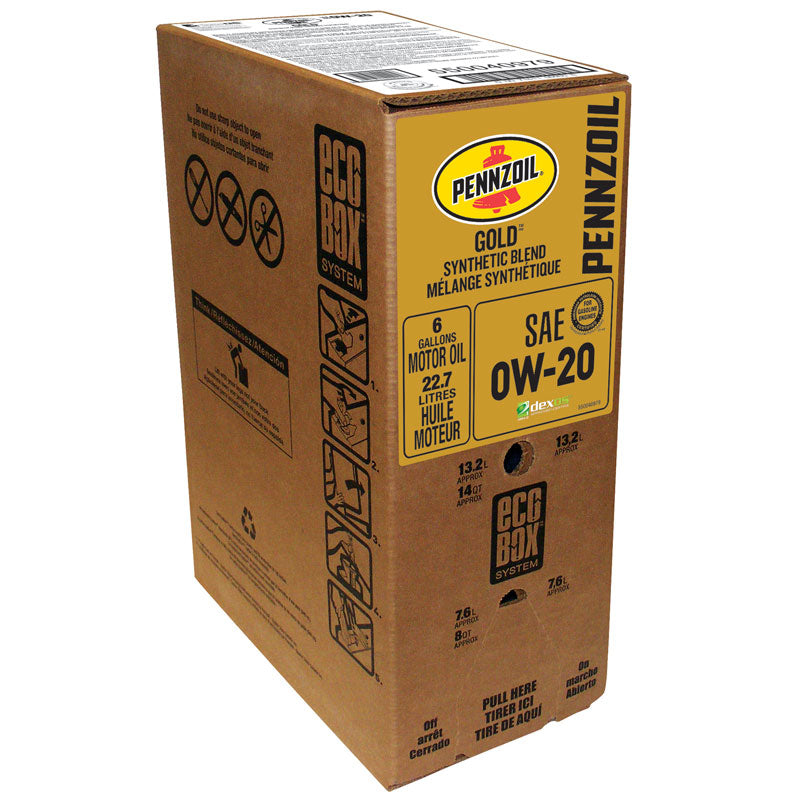 Pennzoil Gold Dexos Synthetic Blend 0W-20 - 24QT Ecobox – Major Brands Oil